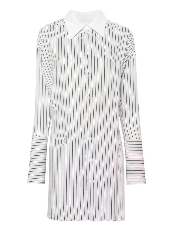COURREGES Striped Button-up Shirt - Black