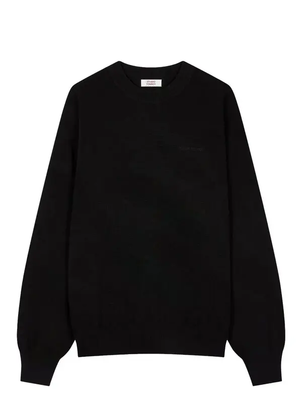 STUDIO TOMBOY Round Neck Jumper - Black