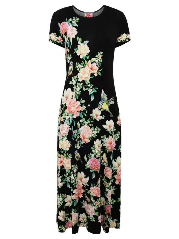 Johnny Was Janie Dress With Floral Print - Black