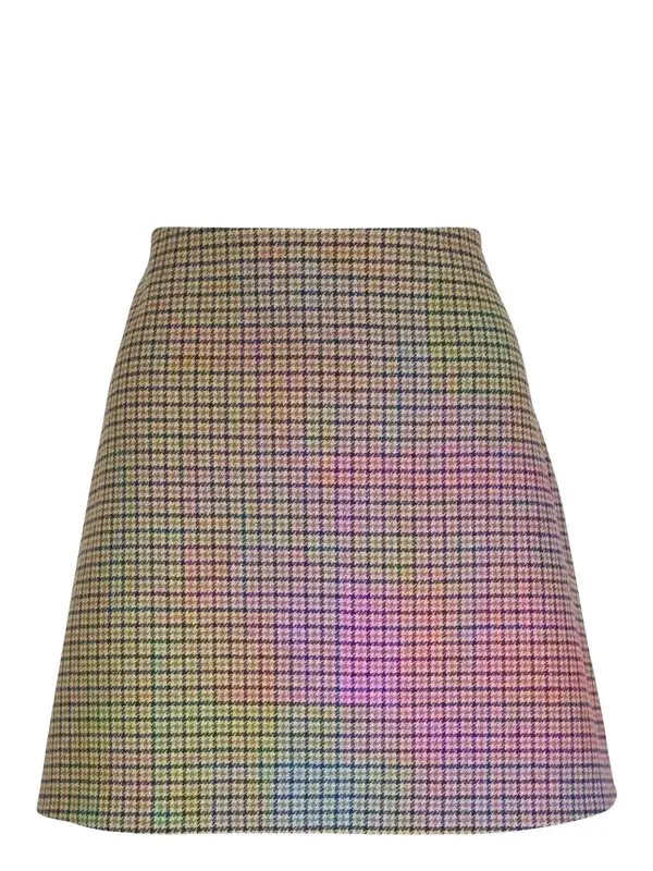 Moncler Check-pattern Mini Skirt - Brown