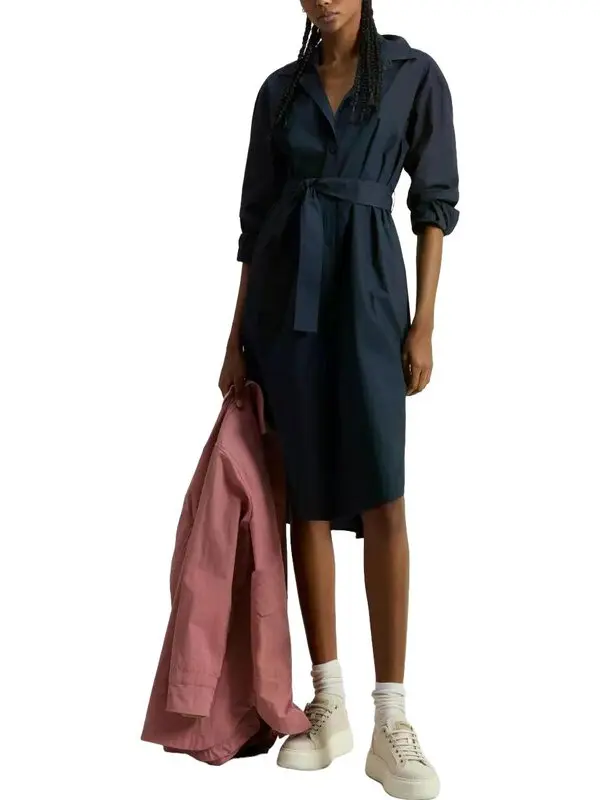 Woolrich Belted Shirt Dress - Blue