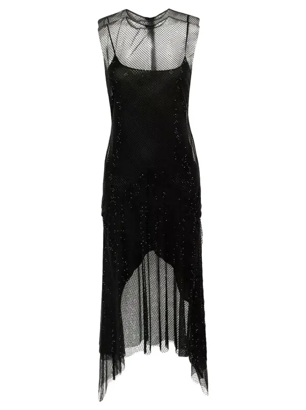 Philosophy Di Lorenzo Serafini Rhinestone Embellished Midi Dress - Black