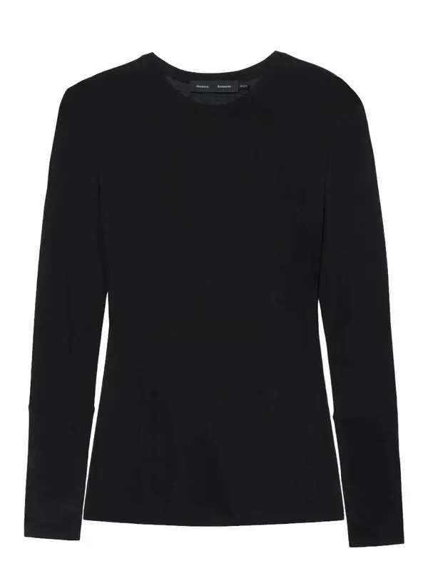 Proenza Schouler Kaiya Long Sleeve Top - Black