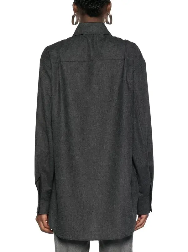 Andamane Georgiana Charcoal Mélange Shirt - Grey
