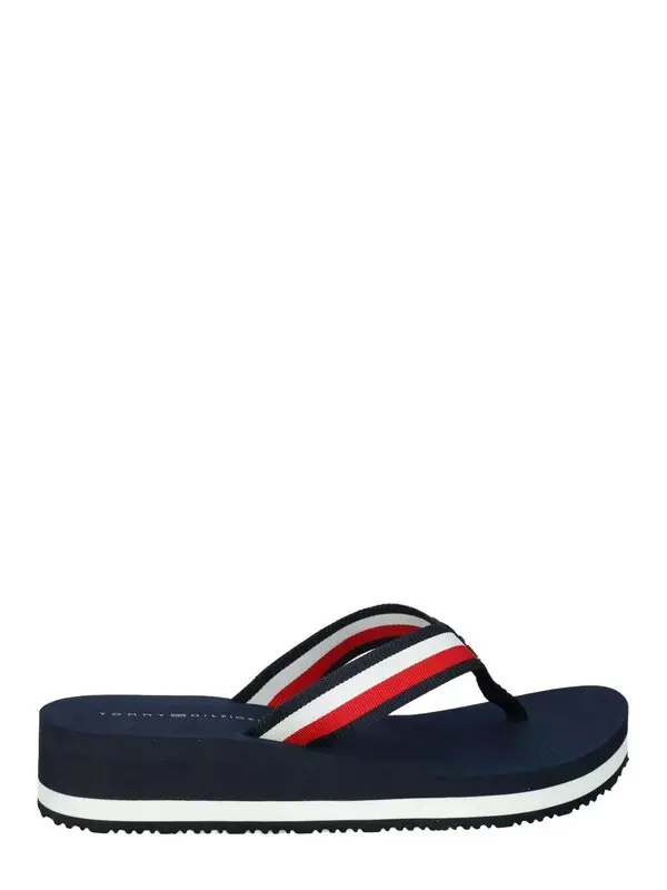 Tommy Hilfiger Logo Plaque Flip Flops - Blue