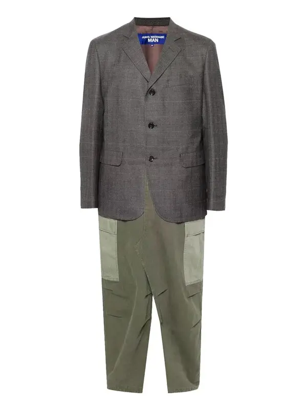 Junya Watanabe Panelled Wool Blend Coat - Brown