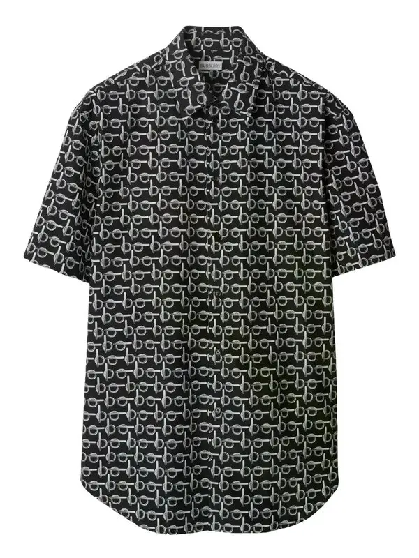 Burberry B Cotton Shirt - Silver
