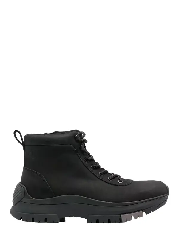 Calvin Klein Leather Lace-up Boots - Black