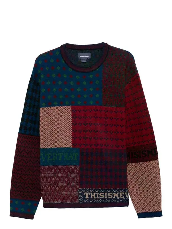 THISISNEVERTHAT Block Knit Sweater - Red