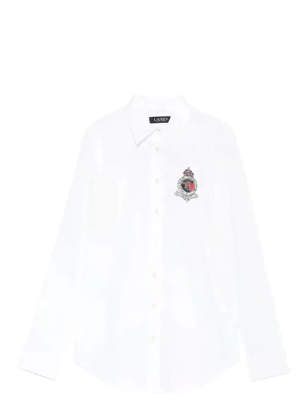Ralph Lauren Embellished Crest Shirt - White