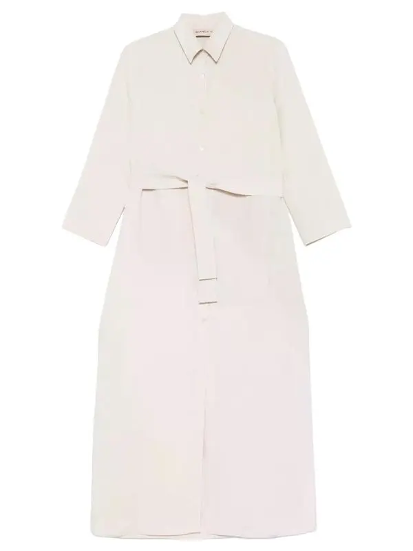 BLANCA VITA Linen Midi Dress - Neutrals