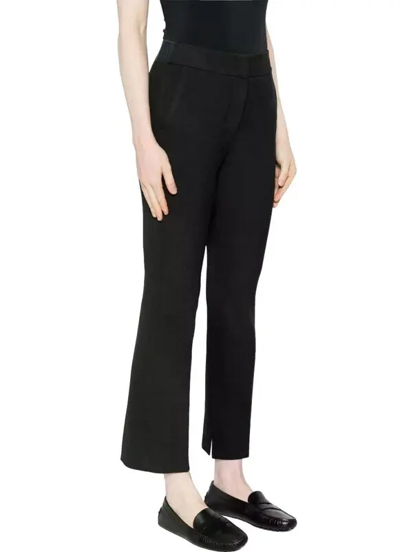 Peserico Logo-waistband Cropped Trousers - Grey