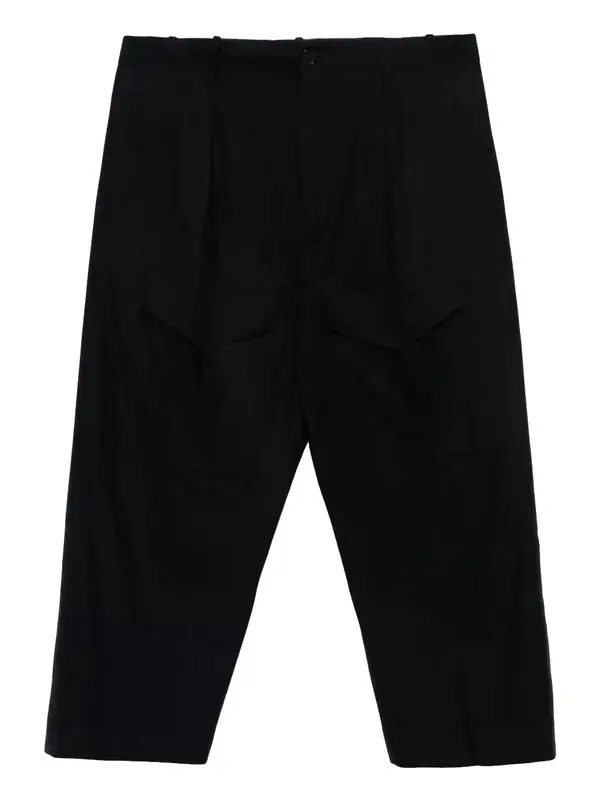 SETCHU Cropped Tailored Trousers - Blue