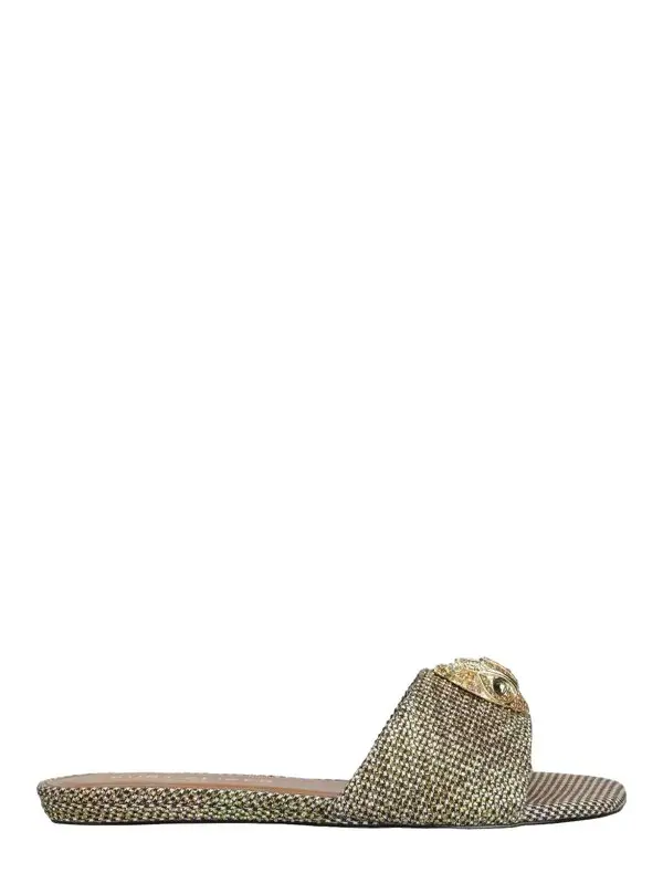 Kurt Geiger Kensington Embellished Flat Sandals - Neutrals