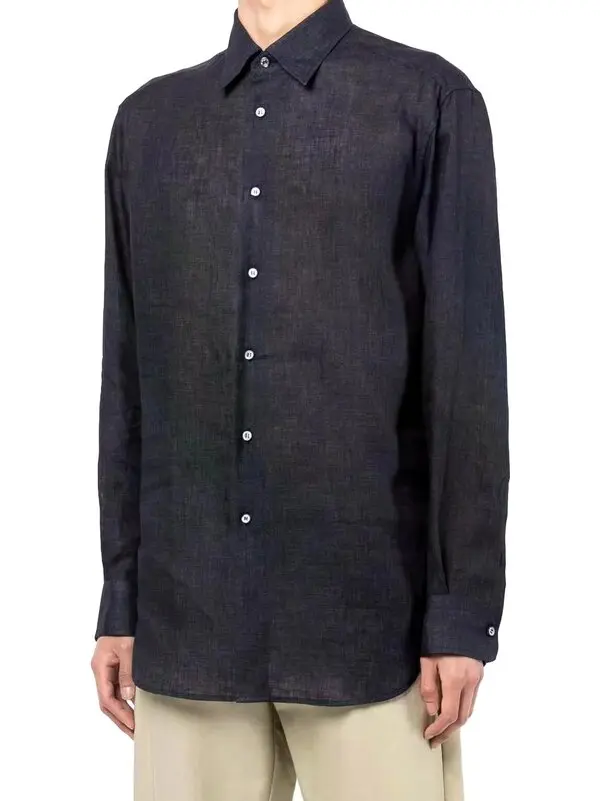 Brioni Button-down Fitted Shirt - Blue