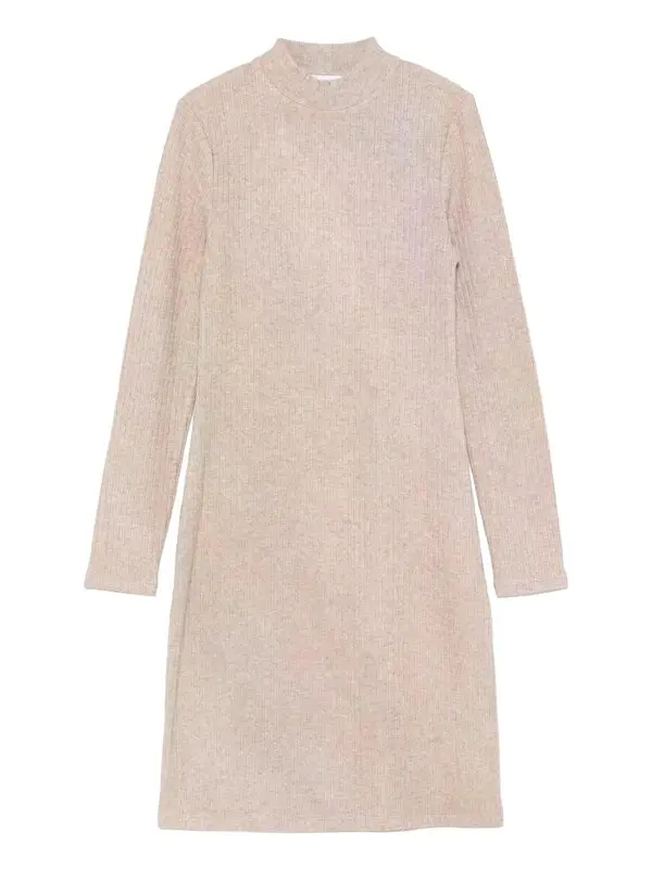 Vince Ribbed Mini Dress - Neutrals