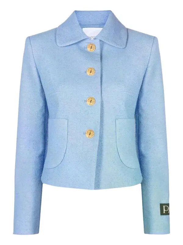 PATOU Long-sleeve Tailored Jacket - Blue