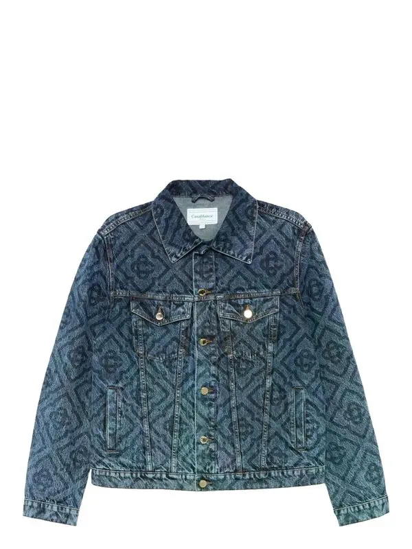Casablanca Laser Monogram Denim Jacket - Blue