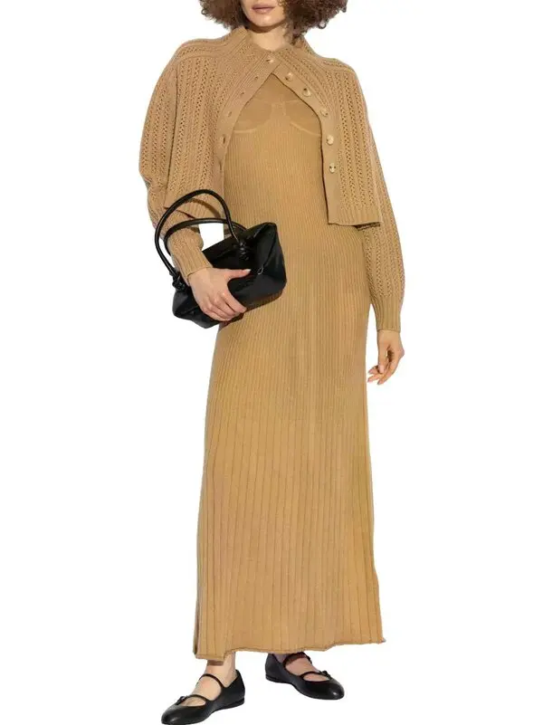 Max Mara Hodeida Cropped Knitted Sweater - Neutrals