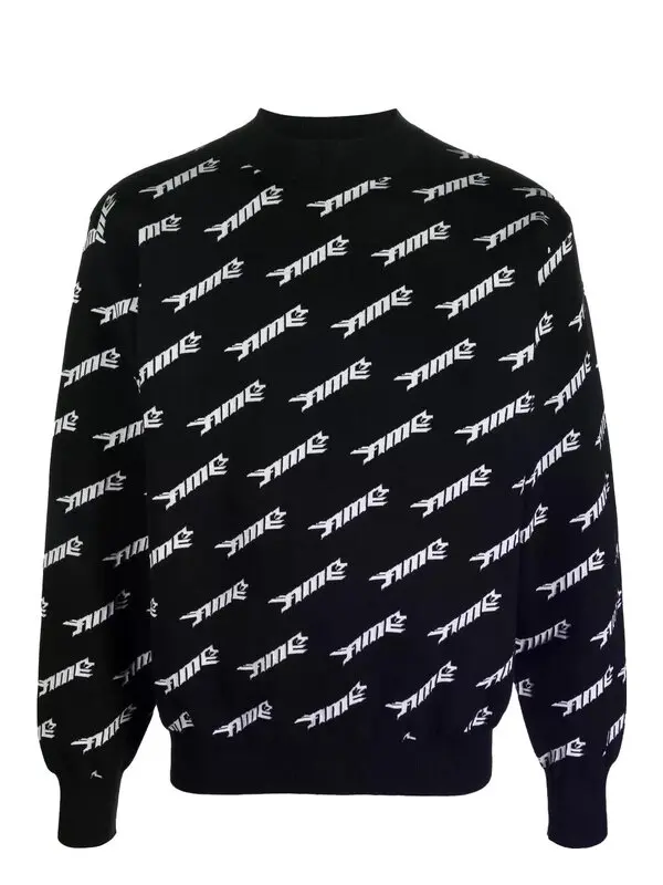 AMBUSH Logo Intarsia Crew Neck Jumper - Black
