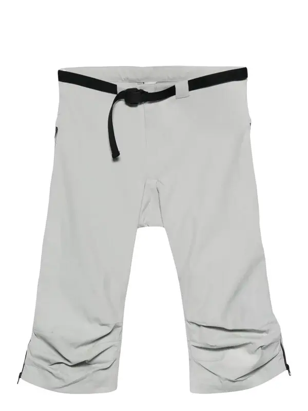 GR10K Belted Canvas Long Shorts - Grey