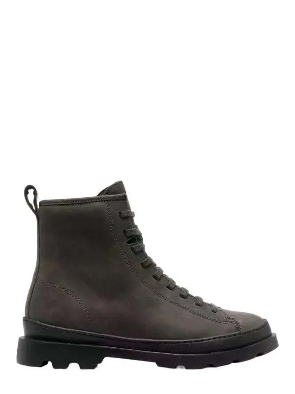 Camper Lace-up Leather Boots - Grey