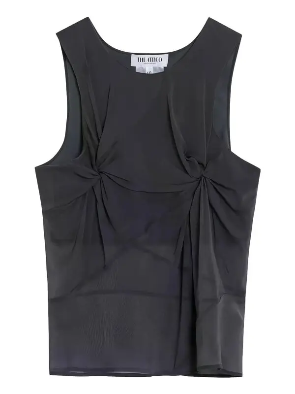 Attico Sleeveless Twist Detailing Tank Top - Grey