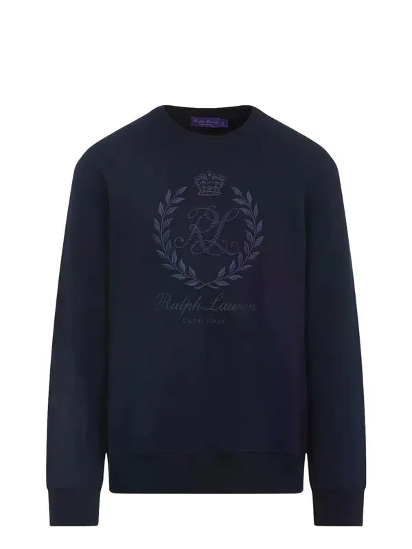 Ralph Lauren Purple Label Embroidered Logo Sweatshirt - Blue