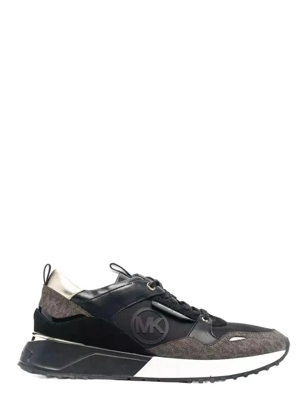 Michael Kors Monogram Print Low-top Sneakers - Black