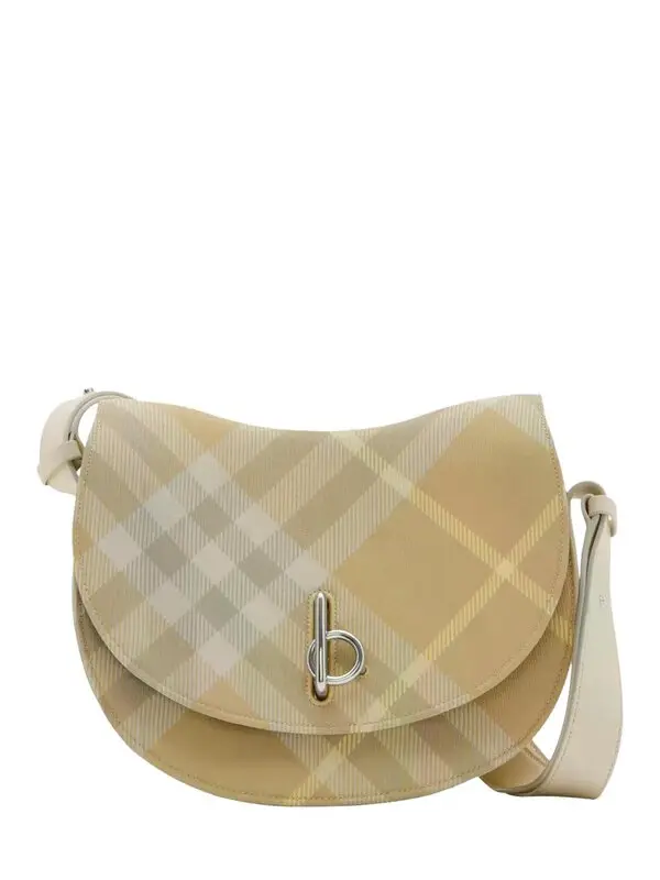 Burberry Medium Rocking Horse Checkered Bag - Neutrals