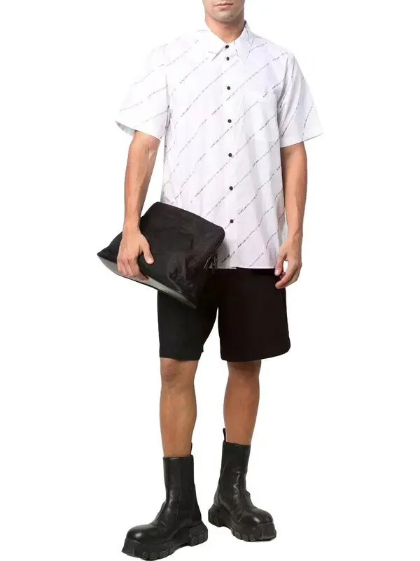 Helmut Lang Logo-print Cotton Shirt - White