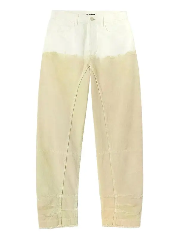 JIL SANDER Two-tone Wide-leg Jeans - Neutrals