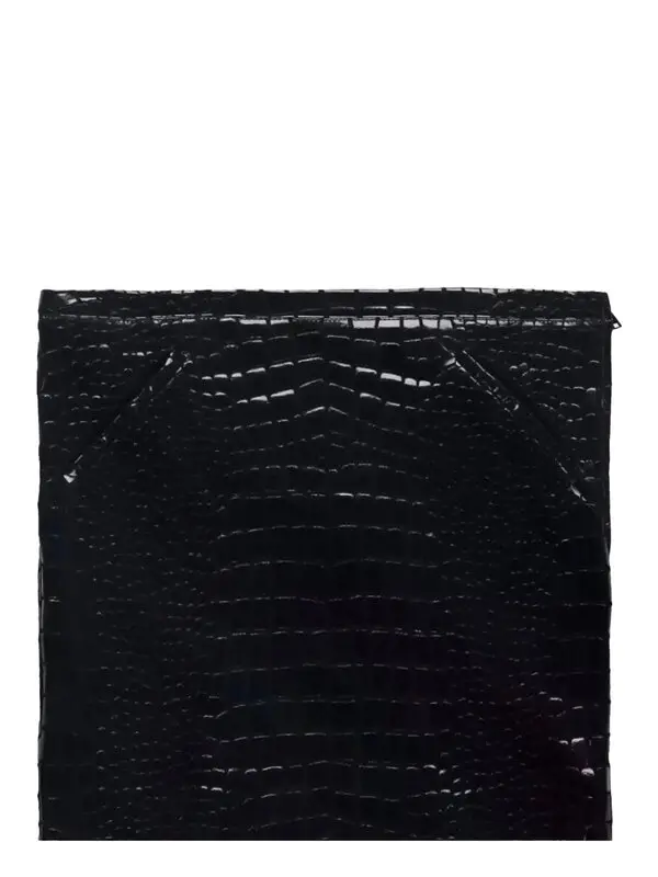 TOM FORD Embossed Crocodile-effect Leather Skirt - Black
