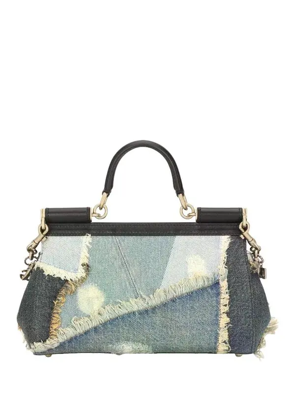 Dolce & Gabbana Medium Sicily Patchwork Cross Body Bag - Blue
