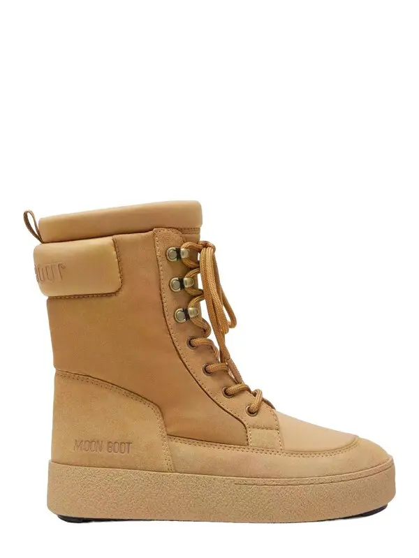 Moon Boot Ltrack Padded Lace-up Combat Boots - Brown