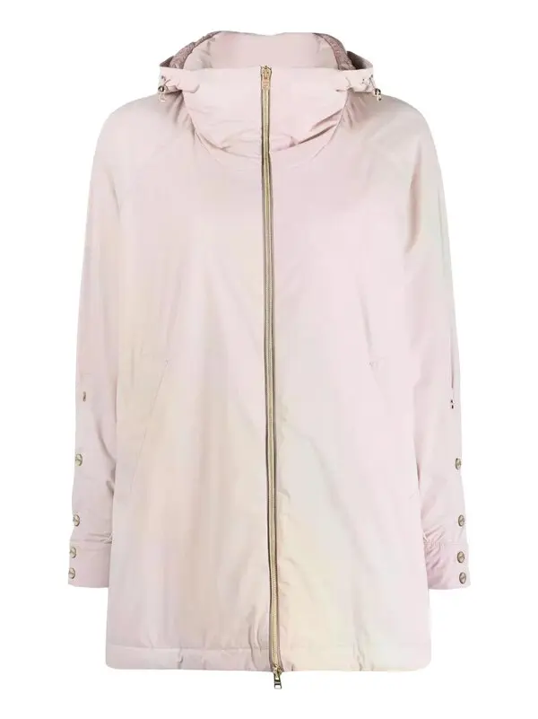 Herno Hooded Zip-up Jacket With Drawstring Detail - Purple