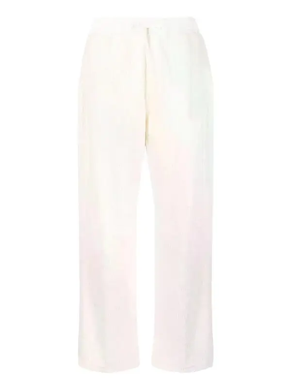 AMBUSH Monogram-pattern Terrycloth Wide-leg Trousers - Neutrals