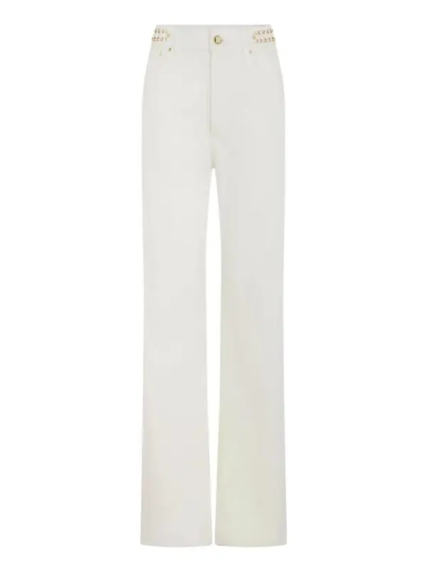 Rabanne Paillette-embellished Flared Jeans - White