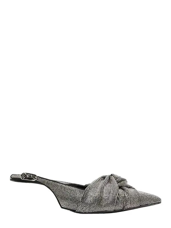 Roberto Cavalli Embellished Slingback Ballerinas - Grey