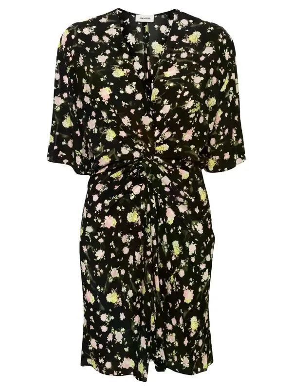Zadig&Voltaire Rozom Floral-print Mini Dress - Black