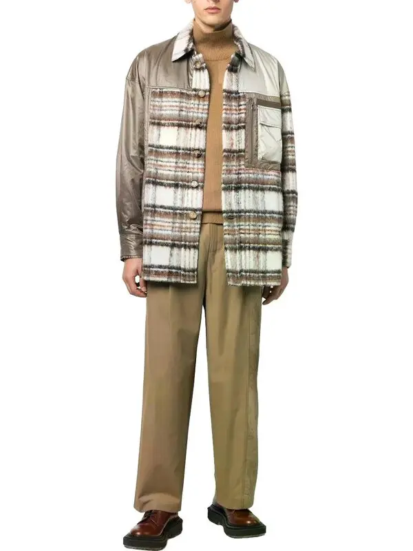 FENG CHEN WANG Panelled Button-up Jacket - Neutrals