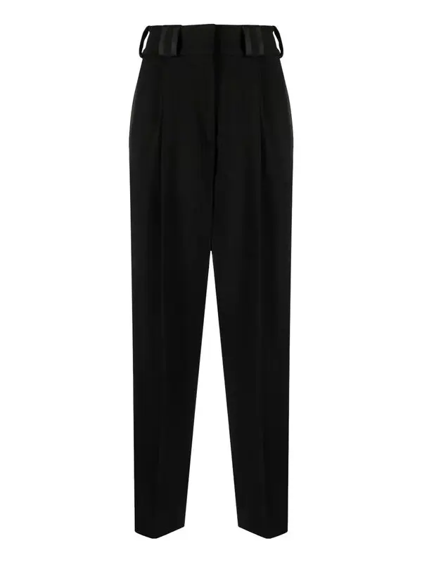 Moschino High-waist Cropped Trousers - Black