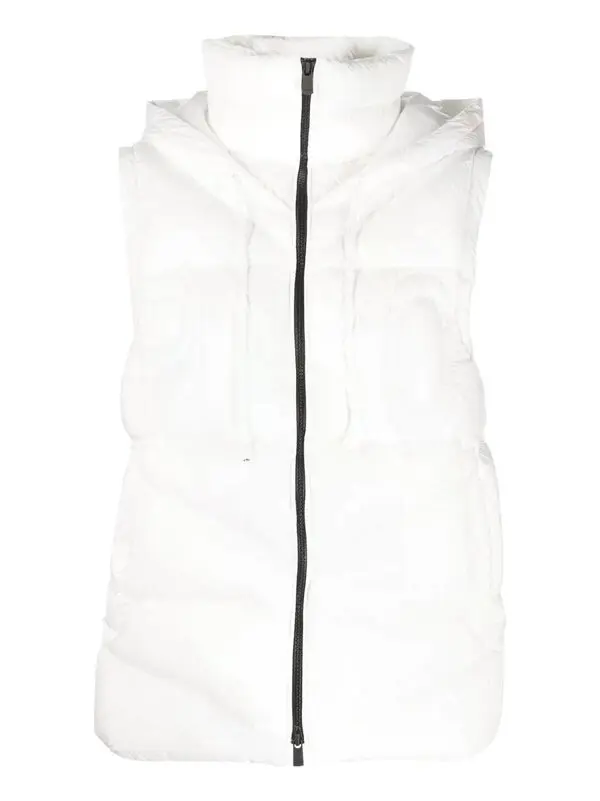 Pinko Padded Detachable-hood Waistcoat - White