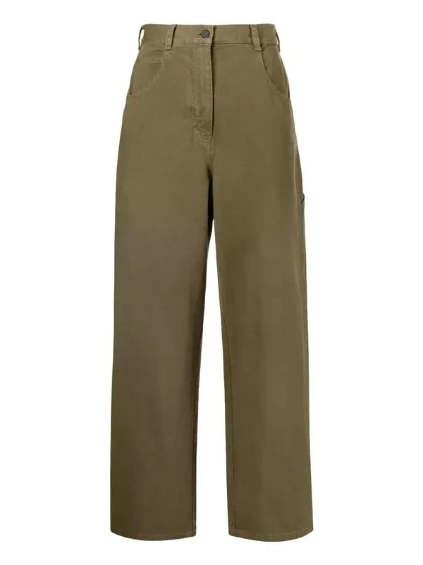 NILI LOTAN High-waist Wide-leg Jeans - Green