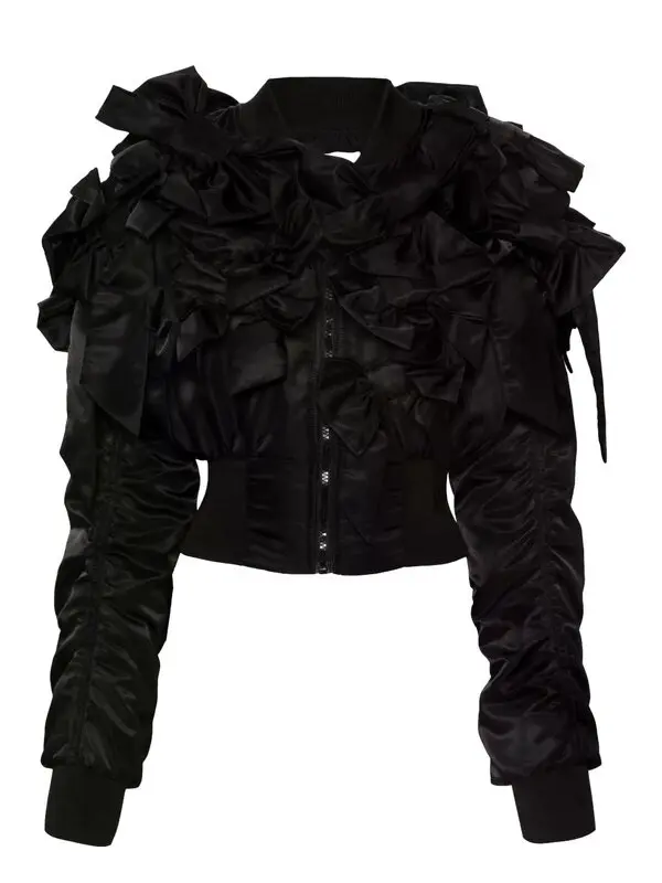 Viktor & Rolf Bow Bouquet Bomber Jacket - Black