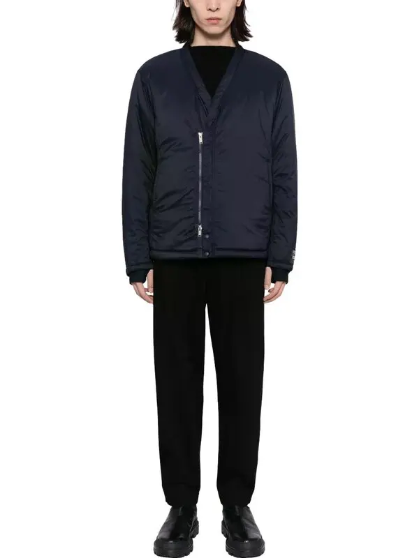 Undercover Monk V-neck Padded Jacket - Blue