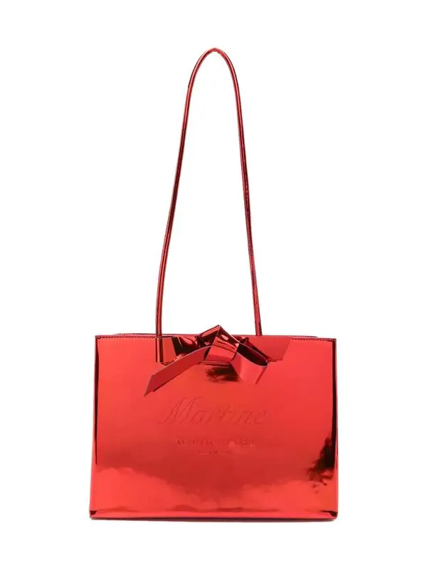 Martine Rose Patent Finish Tote Bag - Red