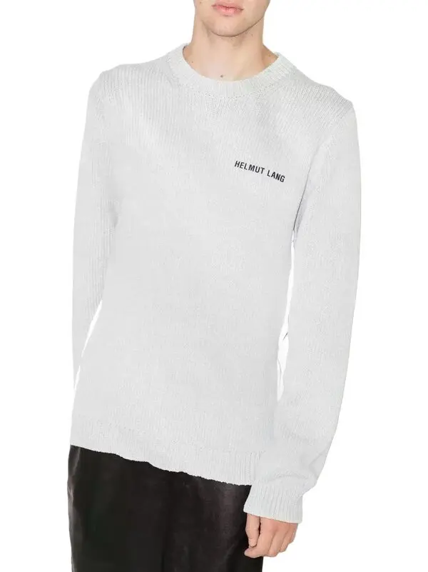 Helmut Lang Ribbed-knit Panelled Jumper - Grey