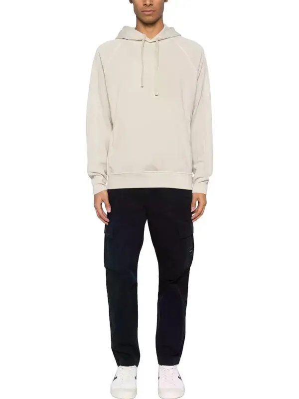 BOSS Jersey-texture Hoodie - Neutrals