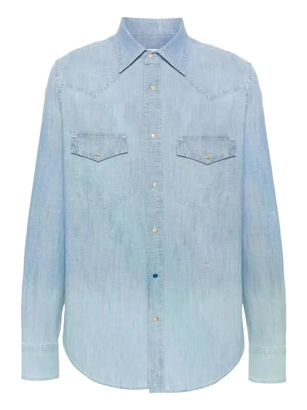 Jacob Cohen Logo-embroidered Denim Shirt - Blue